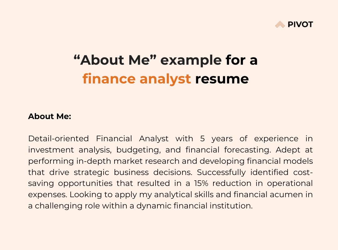 How to Write "About Me" in a Resume [Tips + Examples]